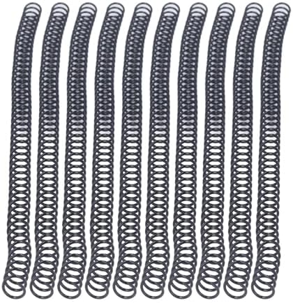 100 Pack Plastic Spiral Binding Coils 9.5mm 3/8in 48 Teeth 4:1 Ratio 75 Sheet Capacity Plastic ...
