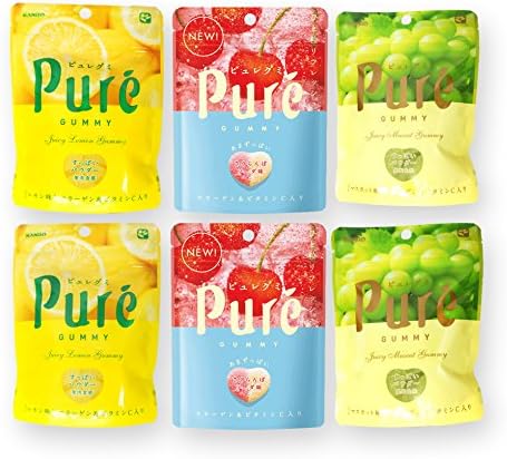 Japanese Kanro Pure Gummy Candies:Fruit-flavored 1.97 Oz. (2 each ...