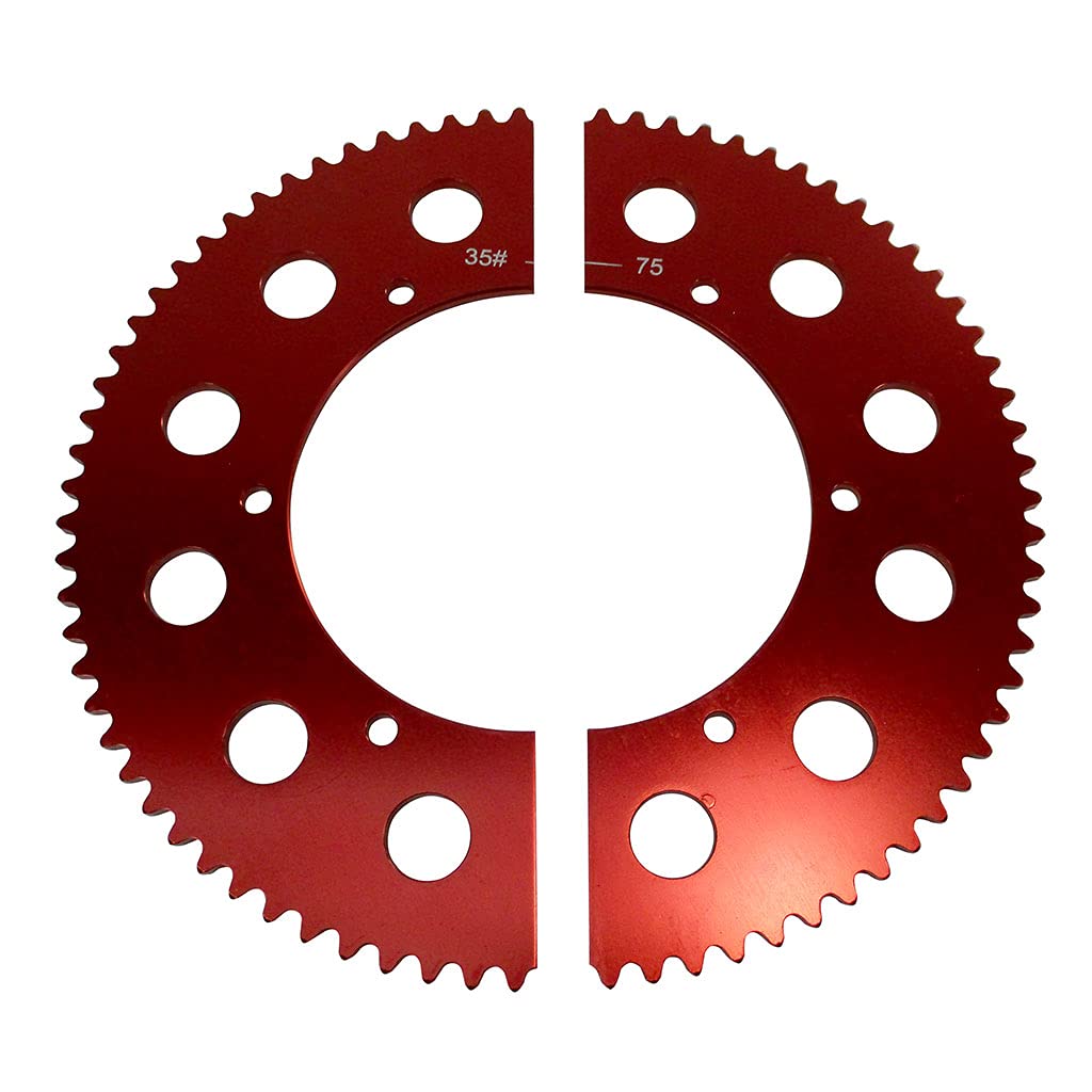 Amazon.com: OMB Warehouse Pit Parts Split Sprocket - 75 Tooth - 35 ...