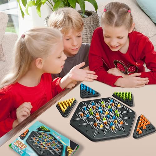 PICKONA Triggle Game – Chain Triangle Chess Game, Triggle Rubber Band ...
