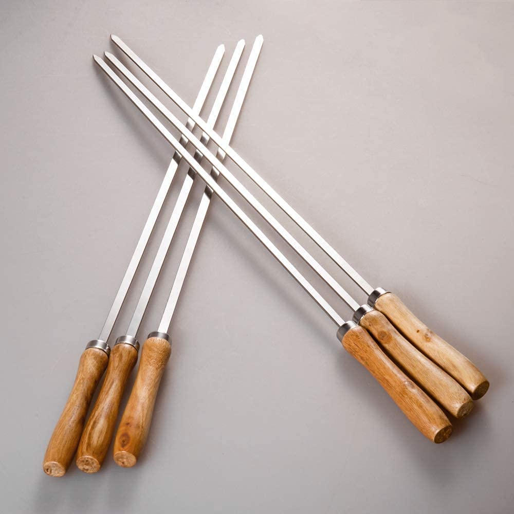 Stainless Steel Skewers Rod Square 5 mm Thickness Barbeque Grilling ...