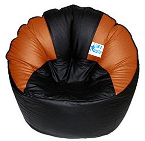 caddyFull XXXL Muddha Chair Without Beans (Black and Tan) : Amazon.in ...