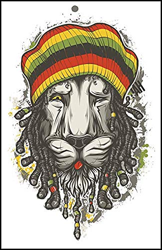 Rasta Lion Outline