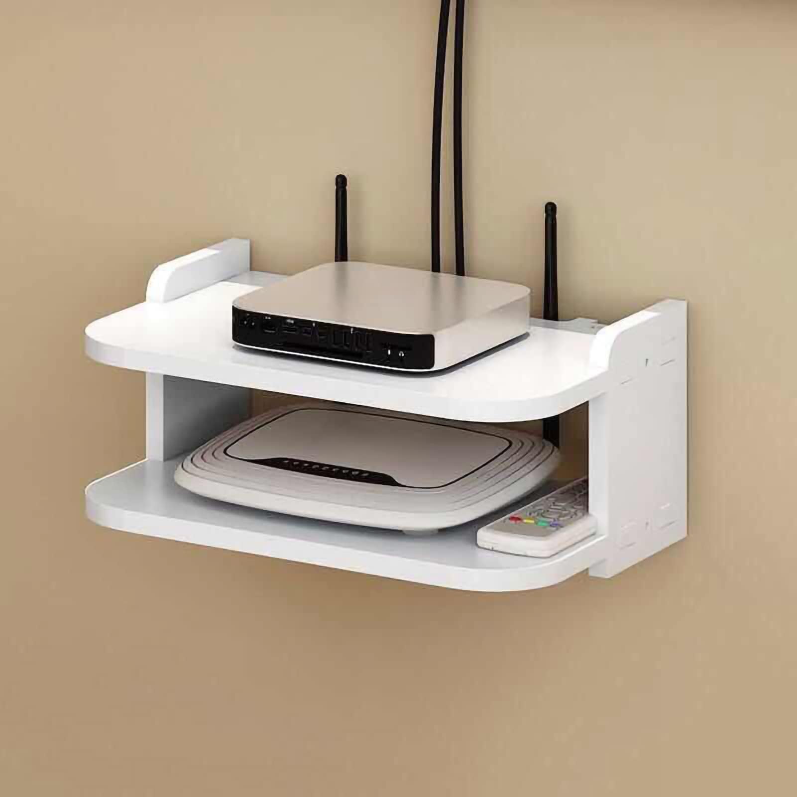 HERCHR Router Stand Wifi Router Shelf, Small Mini Wall Shelves Stuff ...