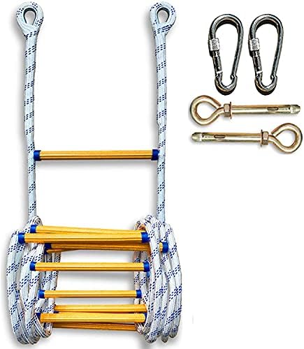 Amazon.com: Emergency Fire Escape Ladder - Anti-Skid Rope Ladder for ...