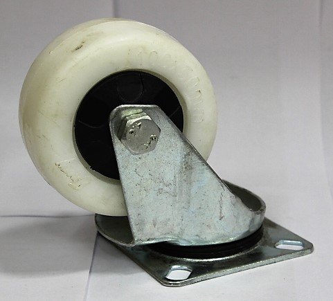 Envoy White (Solid – Ball Bearing Type) Wheel Castors with Plate, Wheel ...