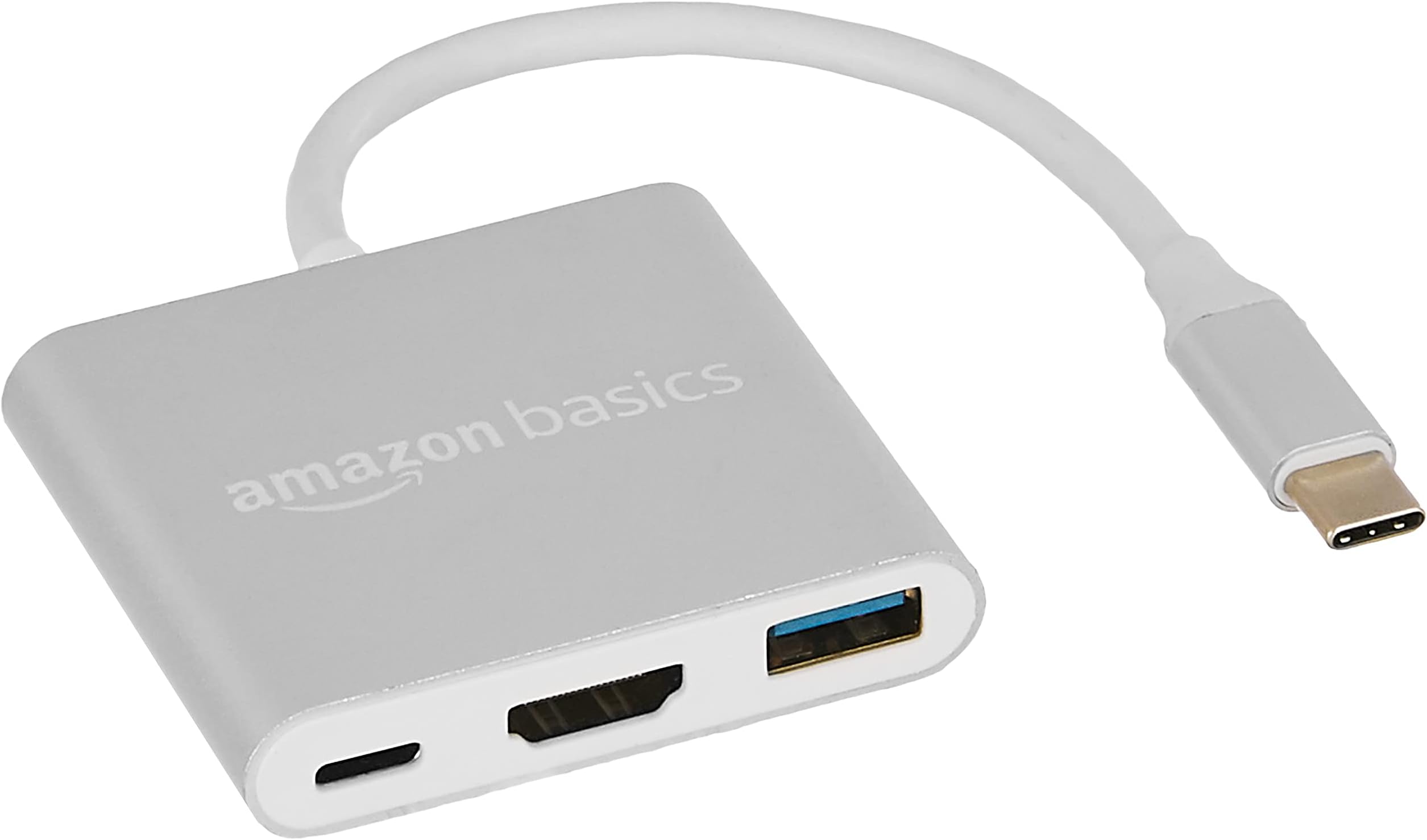 Amazon Basics 3 in 1 Type C USB Hub, HD 4K HDMI with PD Charging, USB 3 ...