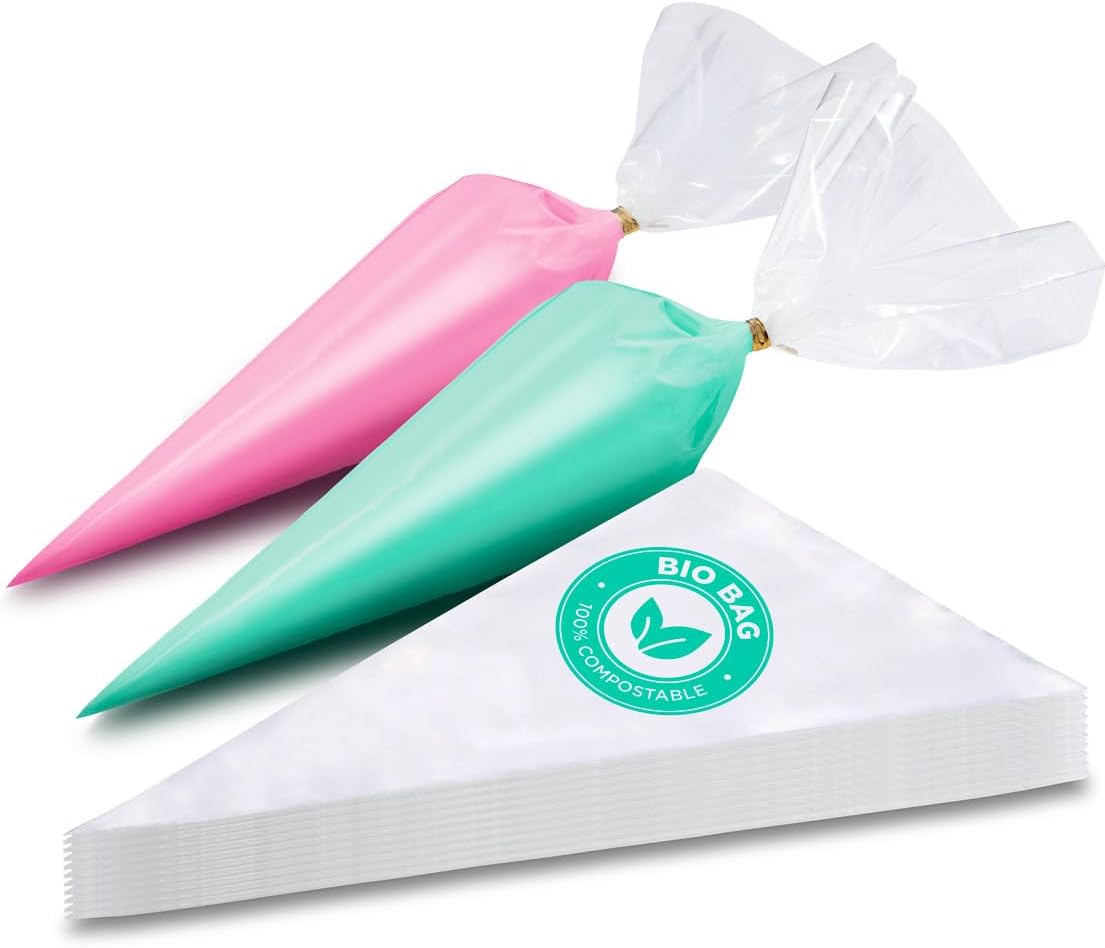 Amazon.com: KTOB 100% Compostable Piping bags - 12 Inch 100 Anti Burst ...