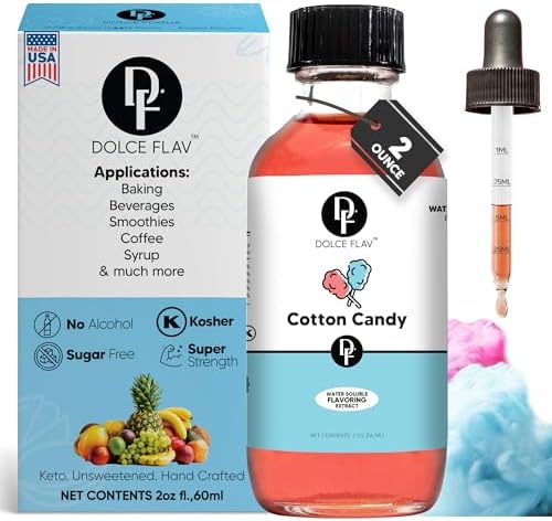 Amazon.com: Dolce Flav Natural Cotton Candy Extract - 2 Ounce Water ...