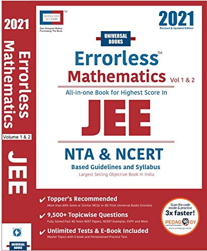 Errorless Mathematics JEE Main + Advanced 2021 (Vol 1 & 2) - NTA Based ...