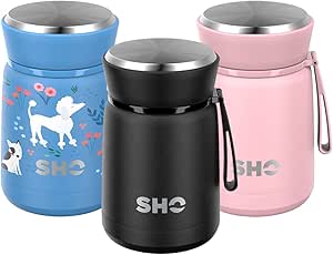 SHO Food Flask - Vacuum Insulated, Double Walled Stainless Steel Food ...