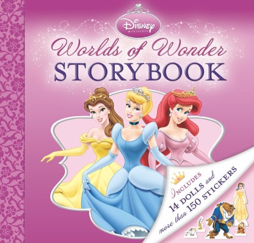 Disney Princess Worlds of Wonder Storybook with 14 Dolls and over 150 ...