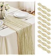 Amazon.com: Fall Cheesecloth Table Runner - 13.3Ft Boho Gauze Cheese ...