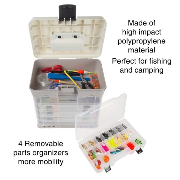 Snapklik.com : Tackle Box Organizer - Durable Plastic Storage Tacklebox