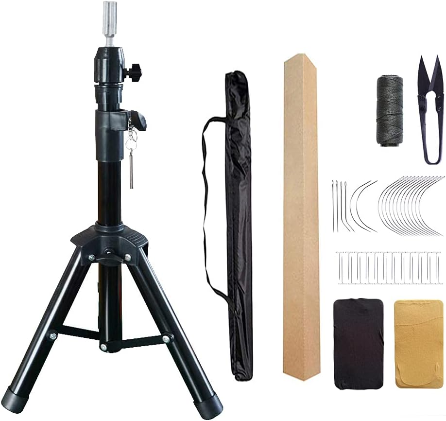 Amazon.com: MINI Wig Stand Tripod, 25 Inch Adjustable Mannequin Head ...