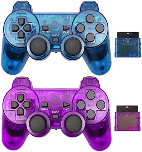 Wireless Controller for PS2,Built-in Dual Vibration 2.4G Gamepad ...