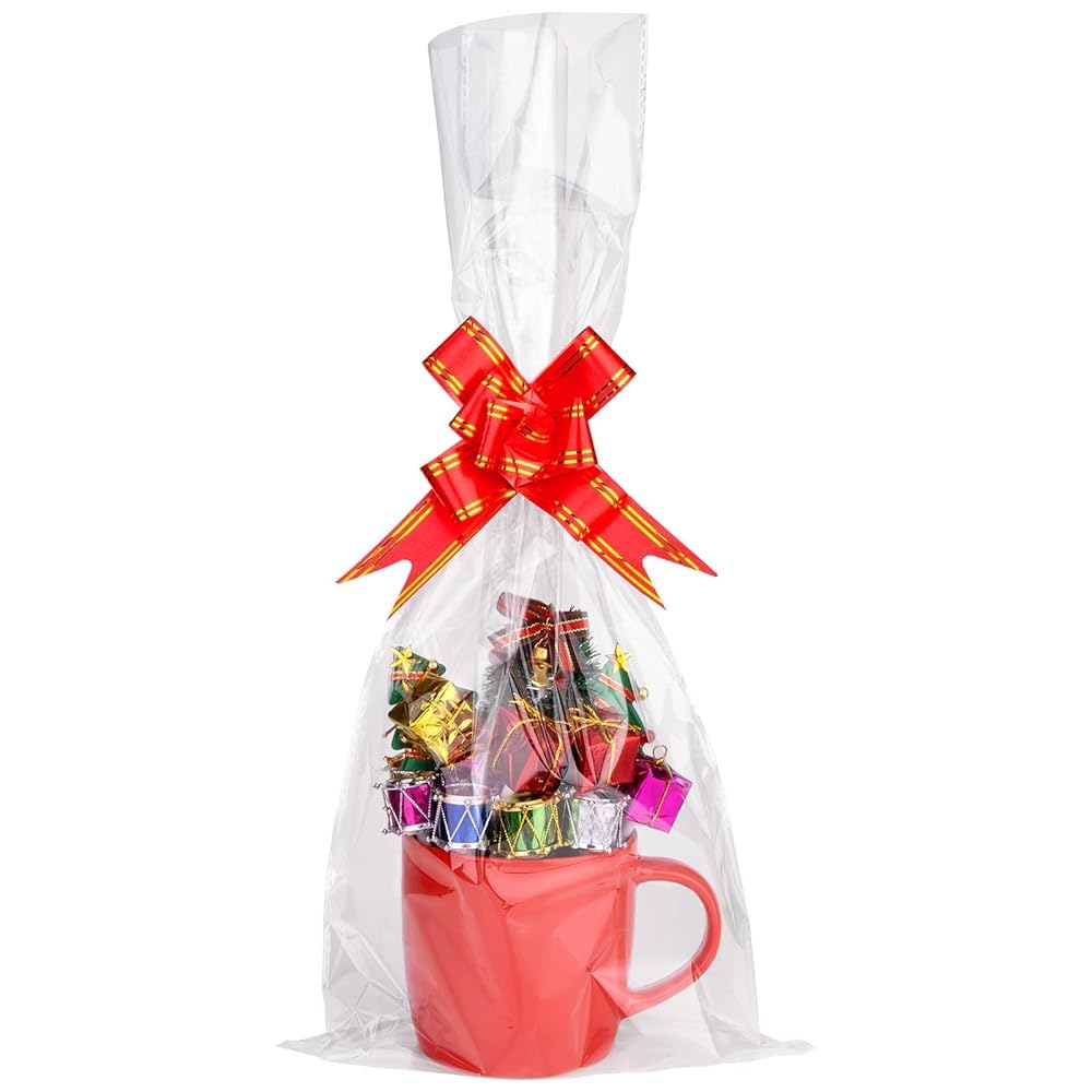 Awpeye Cellophane Bags 50 Pack, Cellophane Gift Bags, Cellophane Wide ...