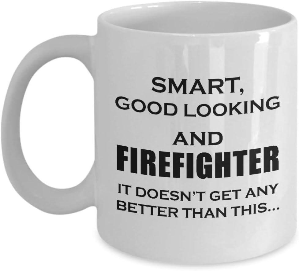 Amazon.com: Gifts for Firefighter Coffee Mug Tea Cup Fireman Thin Red ...