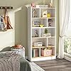 Amazon.com: Tribesigns 72 Inch Tall White Bookcase, Modern Cube ...