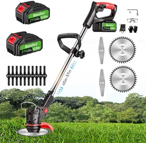 Amazon.com : Electric Weed Wacker Cordless, 21V Electric Weed Trimmer ...