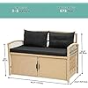 Amazon.com: YITAHOME 70 Gallon Outdoor Storage Bench w/Cushion, Wicker ...