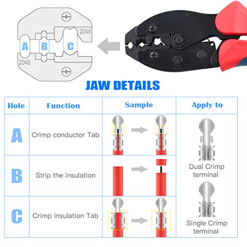 Snapklik.com : 25Pcs Ratchet Spark Plug Wire Crimper And 180 Degree/90 ...