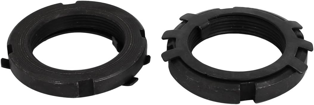 Amazon.com: uxcell 2 Set M39x1.5mm Thread Carbon Steel Left Hand Bearing Lock Nut w Locking ...