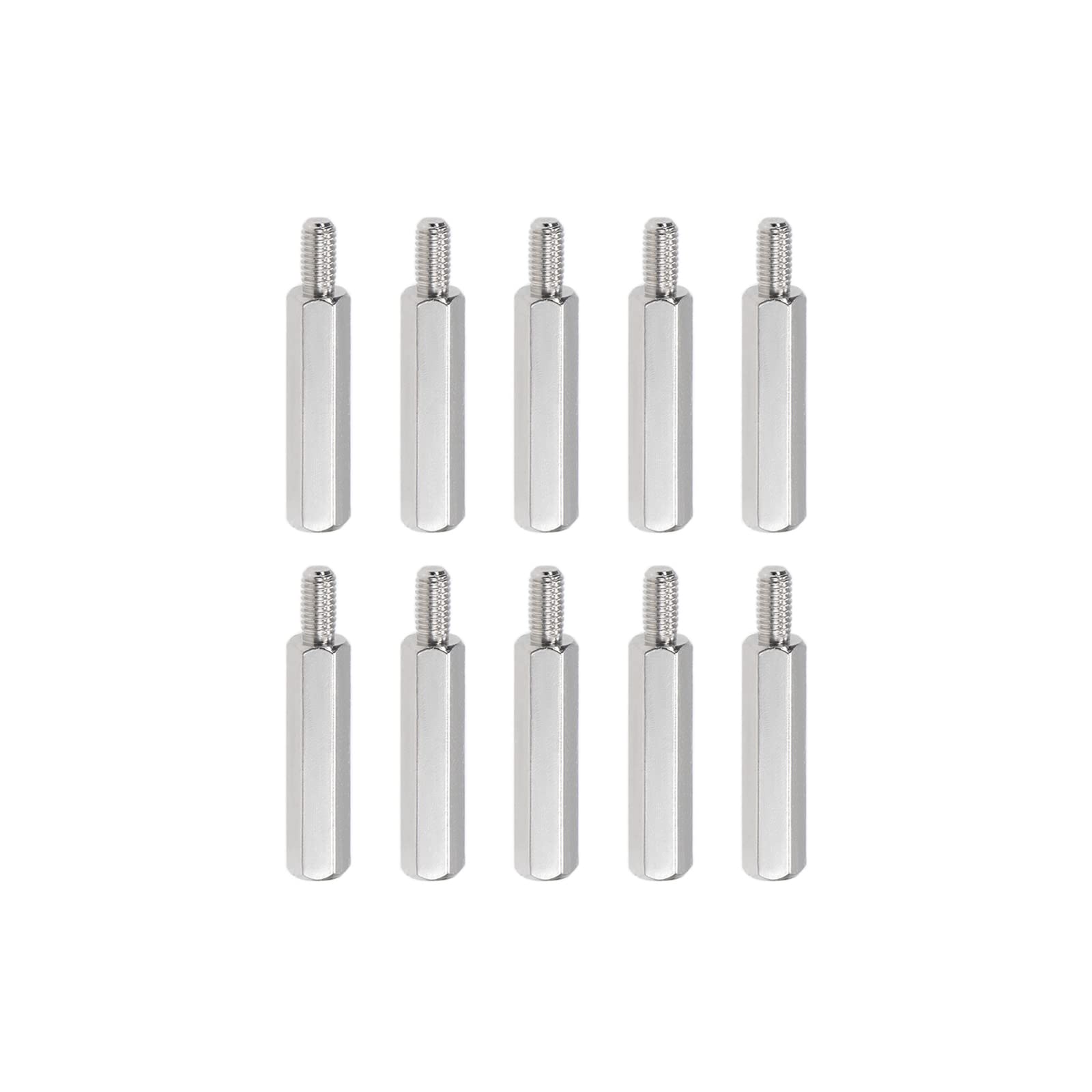 YOKIVE 10 Pcs M3 Standoff Screws, Nickel Plated Hex PCB Standoffs, Keep ...