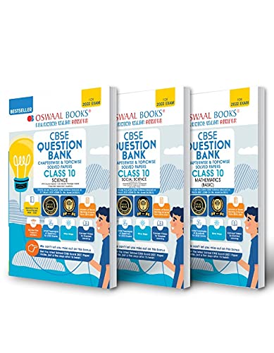 Oswaal CBSE Question Bank Class 10 (Set of 3 Books) Science, Social ...