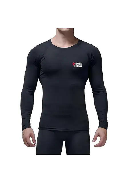 BOLD FITNESS Men Full Sleeve Compression Regular Fit T-Shirt - Athletic ...