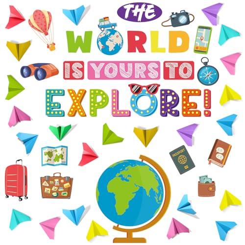 Snapklik.com : Pasimy 47 Pcs Explore Bulletin Board Decorations Set ...