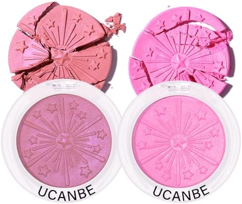 Amazon.com : UCANBE Purple Blush Duo, Glow Blush for Cheeks - Seamless ...