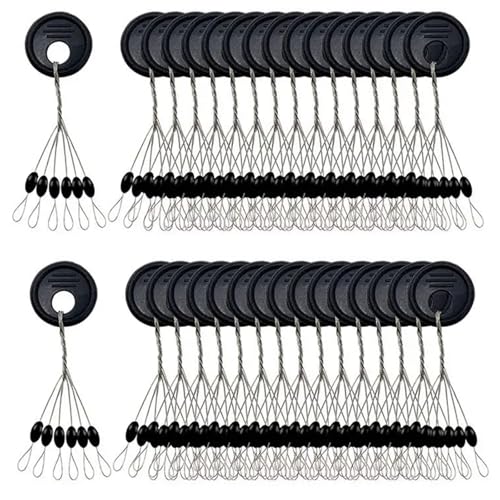 Snapklik.com : 300 Pieces Rubber Bobber Stops,6 In 1 Float Sinker ...