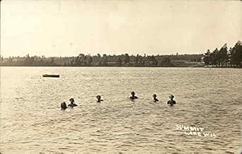Summit Lake-Swimming Upham, Wisconsin WI Original Antique Postcard at ...