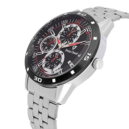 Swiss Grand Analogue Men's Watch (Black Dial) : Amazon.in: Fashion