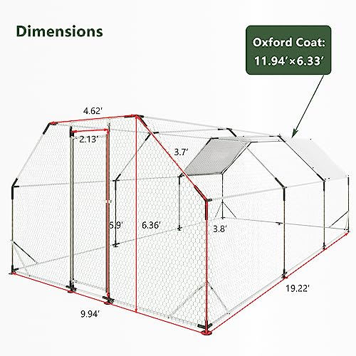 Snapklik.com : LCOZPG Large Chicken Coop Upgrade Tri-Supporting Wire ...