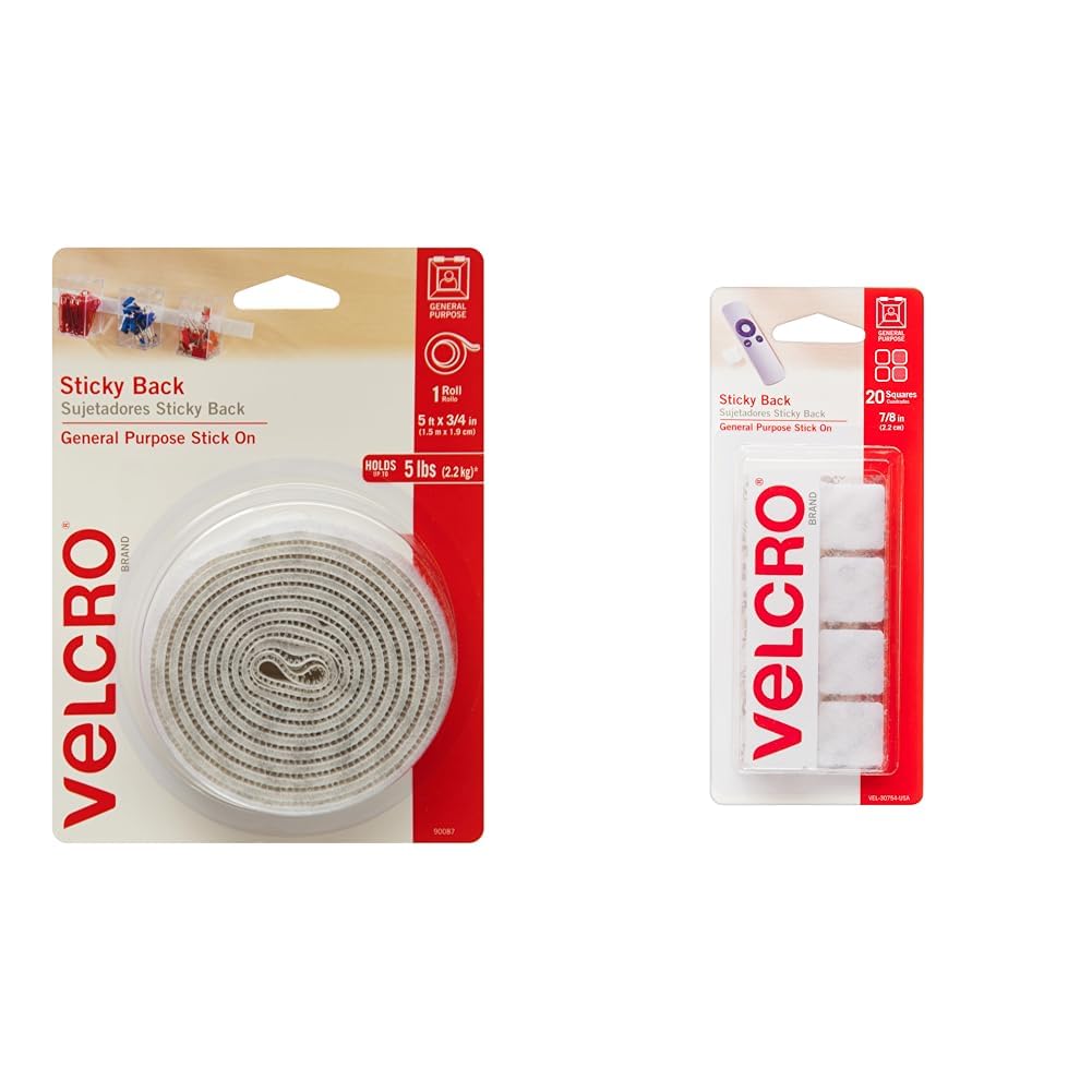 Snapklik.com : VELCRO Brand 5 Ft X 3/4 In White Tape Roll