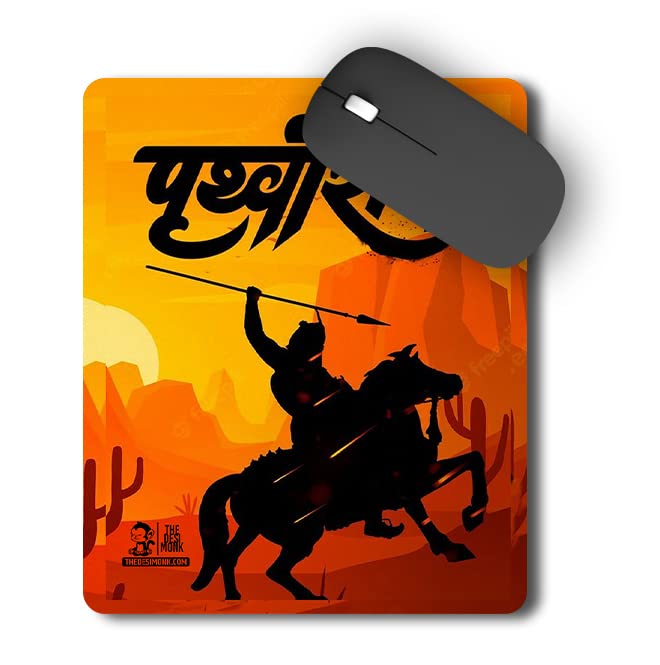 The Desi Monk Prithviraj Chauhan Mouse Pad for Gamers | Rajput Anti ...