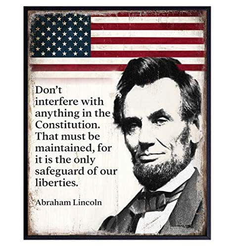 Amazon.com: Abraham Lincoln Poster - 8x10 Inspirational Quote ...