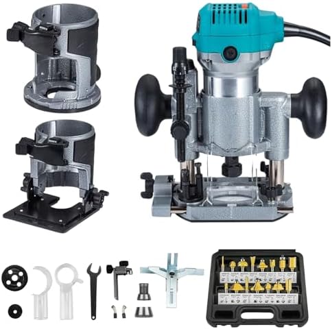 Anesty Palm Router Trimmer, Woodworking Hand Router with Trimmer Base ...