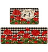 Amazon.com: Tailus Spring Summer Cactus Kitchen Rugs Set of 2, Sweet ...