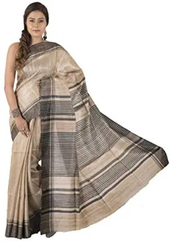 Buy NIMRA CRAFT Women's Pure Khadi Silk Handmade Yarn Tussar Ghicha ...