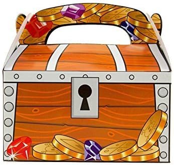 Amazon.com: Adorox 12 Treasure Chest Treat Boxes Pirate Birthday Party ...