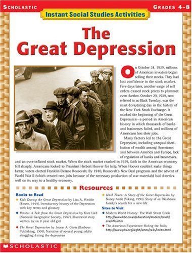 Instant Social Studies Activities: The Great Depression: Katzin, Nathan ...