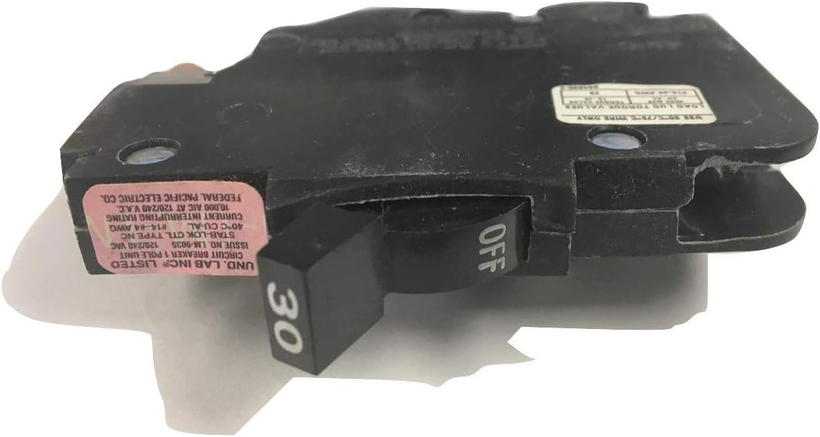 Amazon.com: 1- FEDERAL PACIFIC NC030 Thin 120/240V 30A 1P Breaker 030 ...