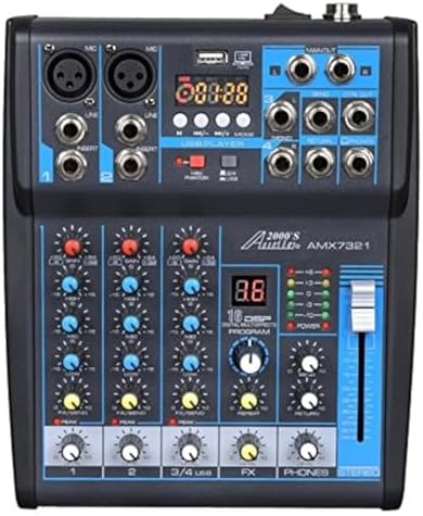Amazon.com: Audio2000'S AMX7303- Mezclador de audio profesional de ...