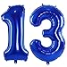 Amazon.com: 40 Inch Navy Blue Number 13 Balloons Jumbo Huge Royal Blue ...