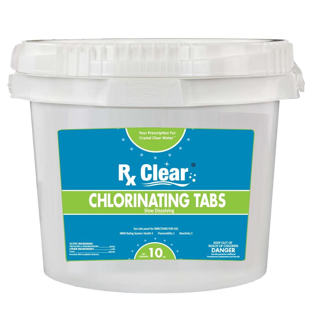 Amazon.com : Rx Clear 3" Inch Stabilized Chlorine Tablets | 10 Pounds ...