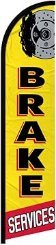 Amazon.com : Brake Services Windless Banner Advertising Flag - Perfect ...