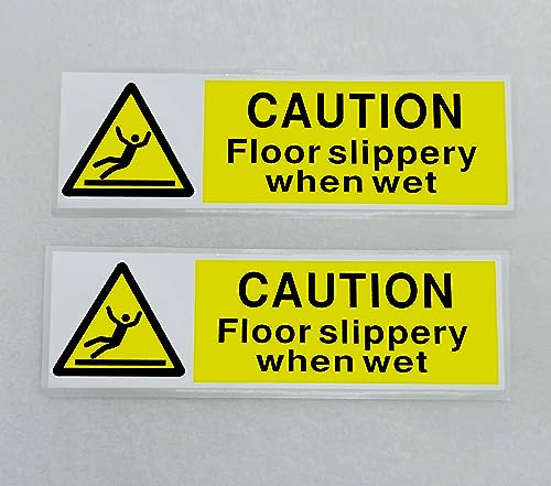 Wet Floor Sticker Silppery When Wet Pack of 2 Waterproof Outdoor Vinyl ...